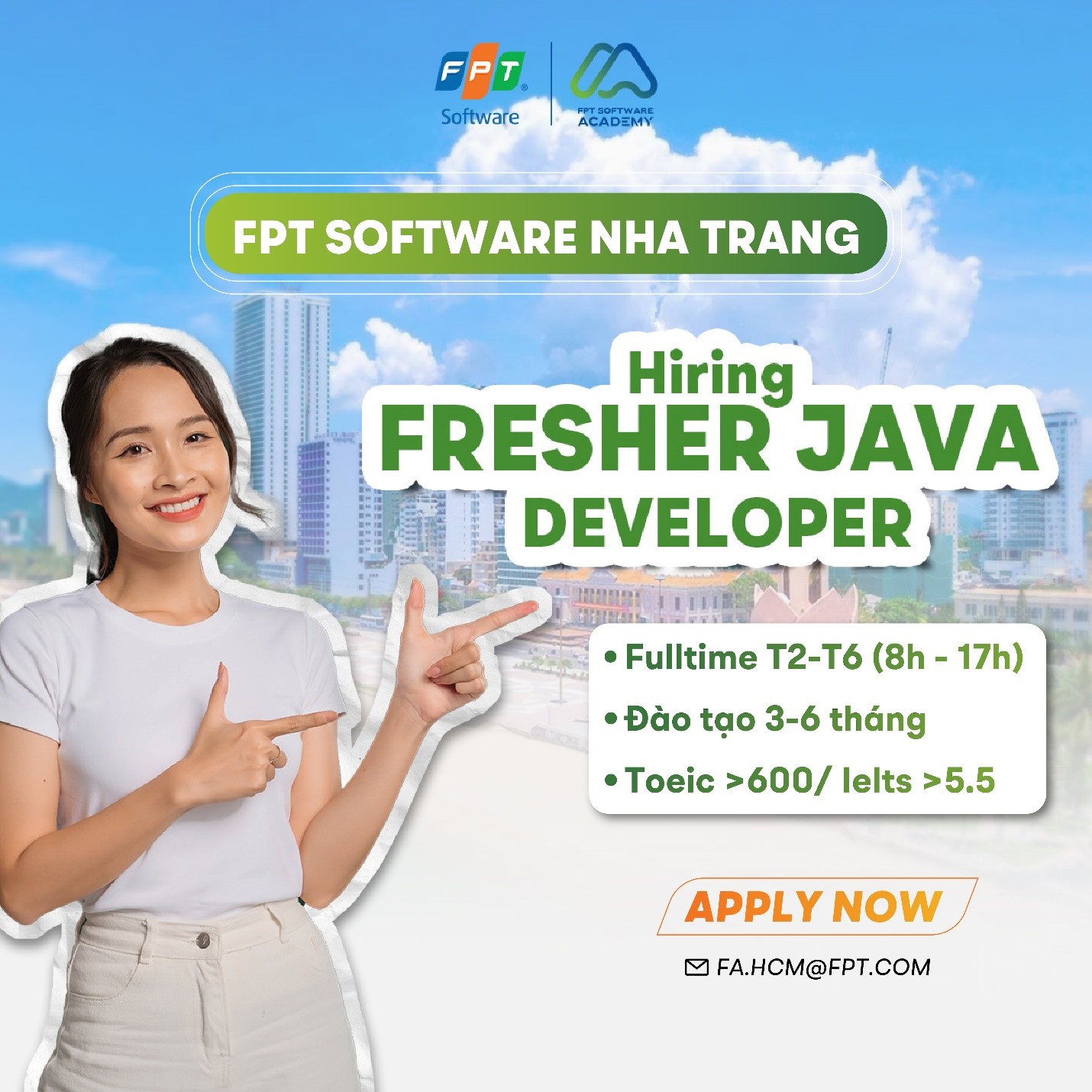 FPT SOFTWARE NHA TRANG TUYỂN DỤNG 20 FRESHERS JAVA - TRAINING TẠI HCM